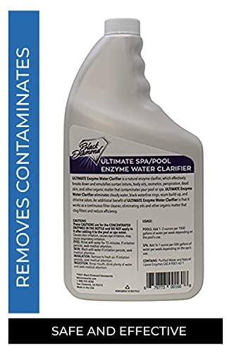 Black Diamond Stoneworks Ultimate Spa Filter Cleaner Fast-Acting Spray for Hot Tub & Pool Filters 1-Gallon and Ultimate SPA and Pool Natural Enzyme Water Clarifier Treatment 1-Quart.