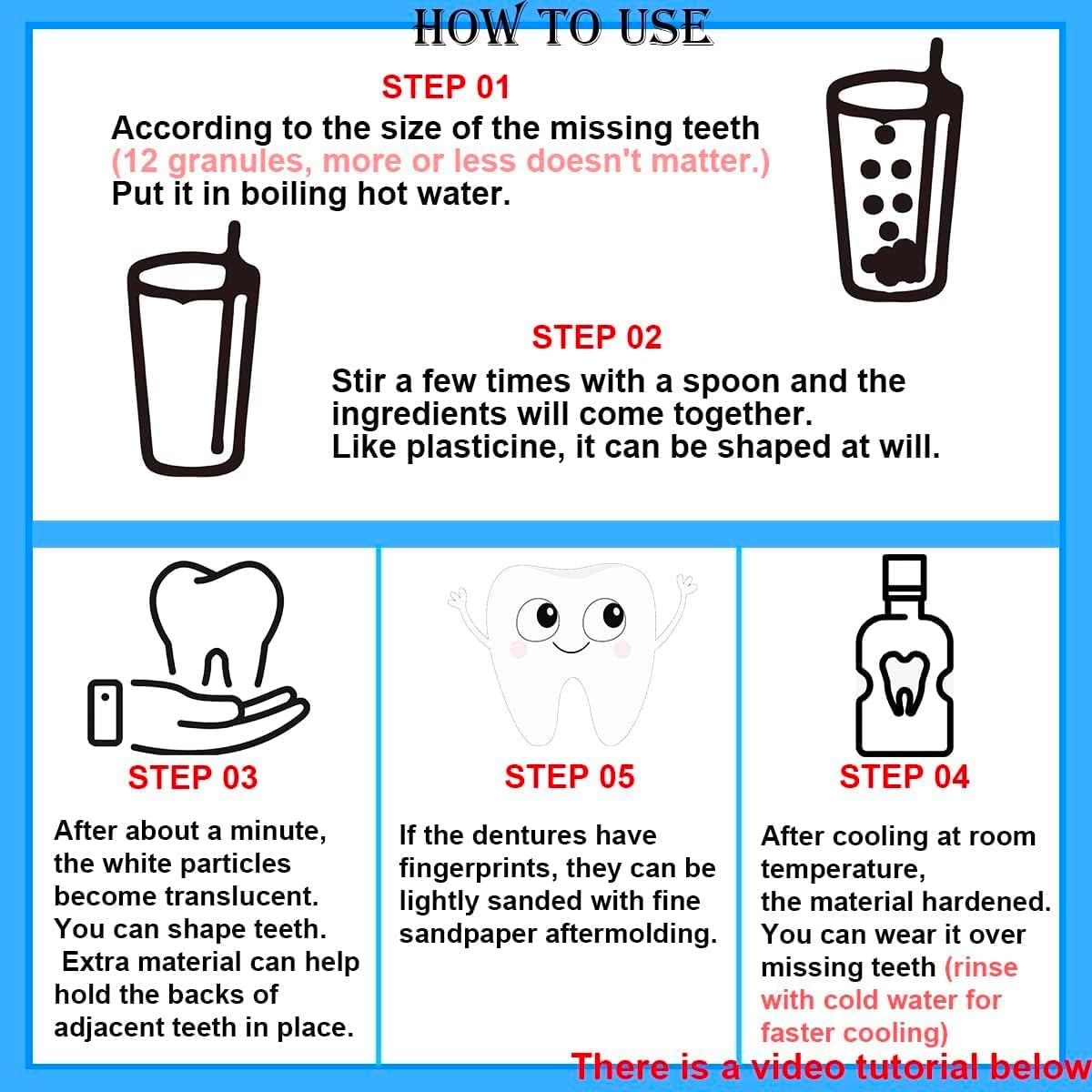 Tooth Replacement Kit, Replace a Missing Tooth in Minutes, Veneers for Temporary Tooth Repair, Complete Your Smile with Temporary Tooth, Nature and Comfortable Veneers