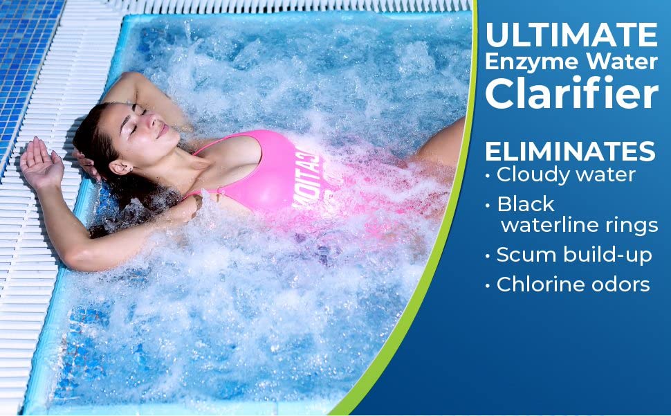 Black Diamond Stoneworks Ultimate Spa Filter Cleaner Fast-Acting Spray for Hot Tub & Pool Filters 1-Gallon and Ultimate SPA and Pool Natural Enzyme Water Clarifier Treatment 1-Quart.