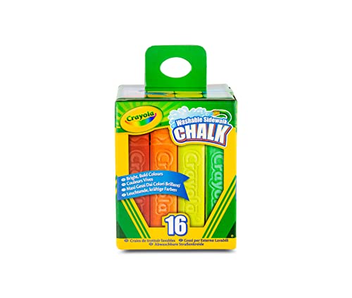 Crayola Washable Sidewalk Chalk, Outdoor Toy, Gift for Kids, 16 Count