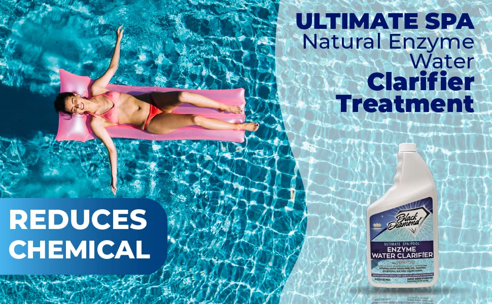 Black Diamond Stoneworks Ultimate Spa Filter Cleaner Fast-Acting Spray for Hot Tub & Pool Filters 1-Gallon and Ultimate SPA and Pool Natural Enzyme Water Clarifier Treatment 1-Quart.