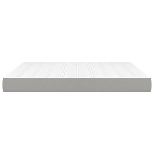 vidaXL Pocket Spring Bed Mattress Light Gray 72"x83.9"x7.9" California King Fabric