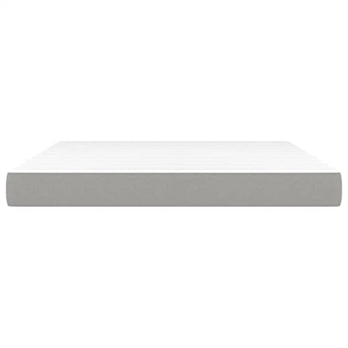 vidaXL Pocket Spring Bed Mattress Light Gray 72"x83.9"x7.9" California King Fabric