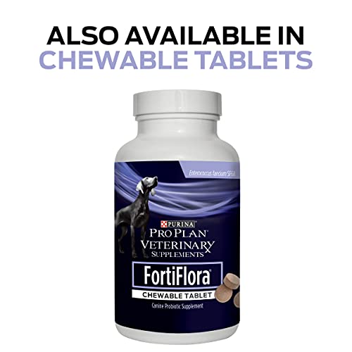 Purina FortiFlora Probiotics for Dogs, Pro Plan Veterinary Supplements Powder Probiotic Dog Supplement – 30 ct. box