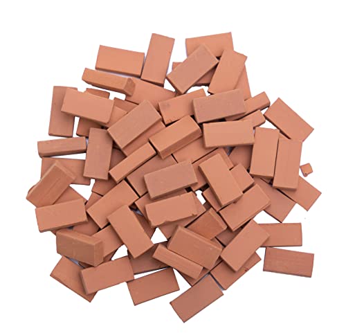 Birostiana 140pcs Miniature Bricks Blocks 80pcs Red Mini Wall Bricks 1 16 Scale 60pcs Mini Cinder Blocks 1 12 Scale Fake Bricks for Dollhouse Garden Lawn Landscape Craft Accessories (BRSTA0022#Brick)