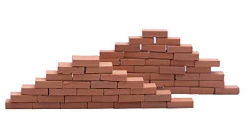 Birostiana 140pcs Miniature Bricks Blocks 80pcs Red Mini Wall Bricks 1 16 Scale 60pcs Mini Cinder Blocks 1 12 Scale Fake Bricks for Dollhouse Garden Lawn Landscape Craft Accessories (BRSTA0022#Brick)