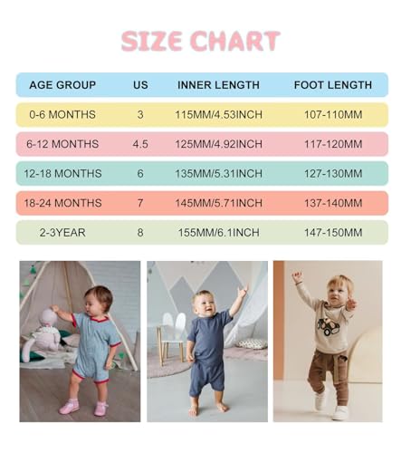 Cubufly Baby Sock Shoes First Walking Shoes Slip on Sneaker 0-3 Years Beige