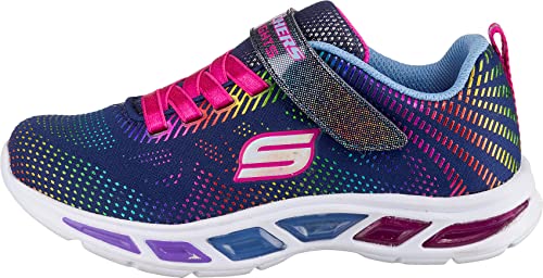Skechers Litebeams-Gleam N'Dream Sneaker, Navy/Multi, 2 US Unisex Little Kid