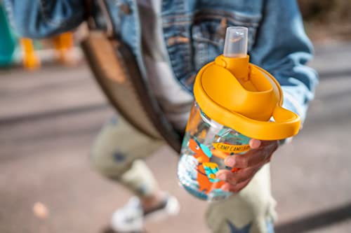 CamelBak Eddy+ 14 oz Kids Water Bottle with Tritan Renew β Straw Top, Leak-Proof When Closed, 14oz, Jungle Animals
