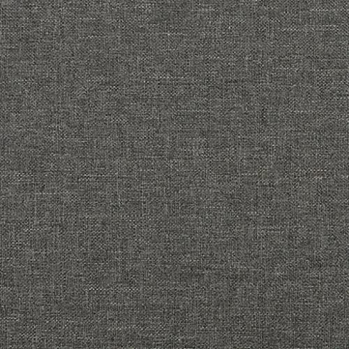 vidaXL Box Spring Bed with Mattress Home Bedroom Mattress Pad Single Bed Frame Base Foam Topper Furniture Dark Gray 39.4"x74.8" Twin Fabric