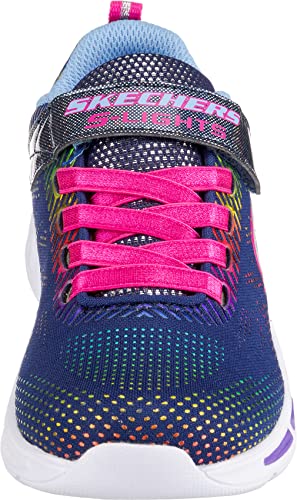 Skechers Litebeams-Gleam N'Dream Sneaker, Navy/Multi, 2 US Unisex Little Kid