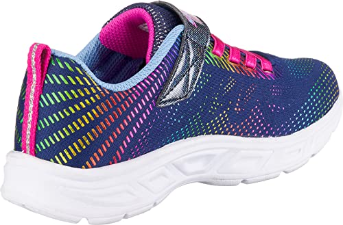 Skechers Litebeams-Gleam N'Dream Sneaker, Navy/Multi, 2 US Unisex Little Kid