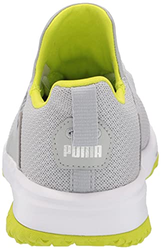 PUMA Fusion Evo Jr. Golf Shoe, High Rise-Limepunch, 2 US Unisex Little Kid