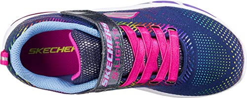 Skechers Litebeams-Gleam N'Dream Sneaker, Navy/Multi, 2 US Unisex Little Kid