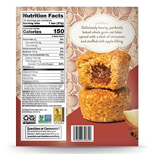 Generic Members Mark Apple Cinnamon Oat Bites (18 pk.)
