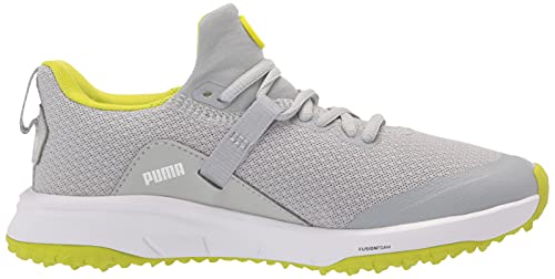 PUMA Fusion Evo Jr. Golf Shoe, High Rise-Limepunch, 2 US Unisex Little Kid