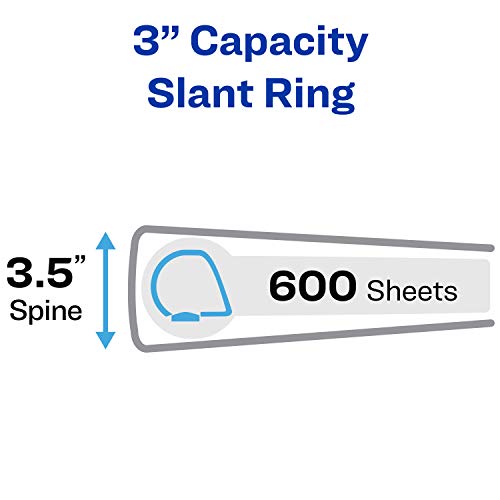 Avery Heavy-Duty View 3 Ring Binder, 3" One Touch Slant Rings, Holds 8.5" x 11" Paper, 1 Light Blue Binder & Durable Plastic 8-Tab Write & Erase Big Tab Dividers for 3 Ring Binders, Pastel Brights