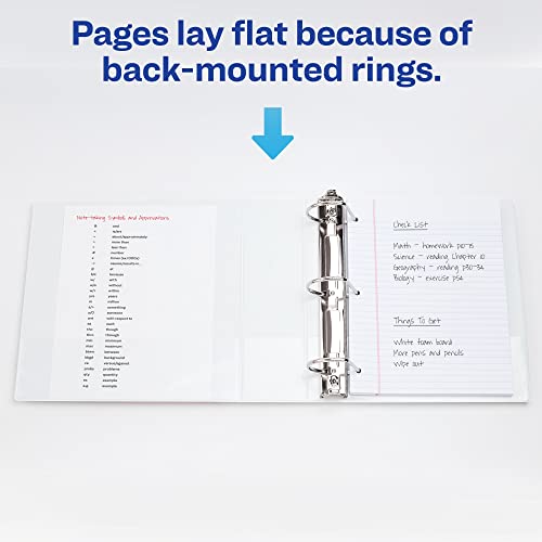 Avery® Heavy-Duty View 3 Ring Binder, 5" One Touch EZD® Rings, White, Pack Of 2 Binders