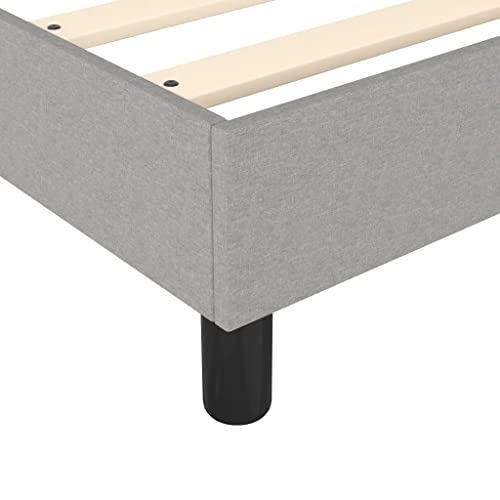 vidaXL Box Spring Bed with Mattress Home Bedroom Mattress Pad Single Bed Frame Base Foam Topper Furniture Light Gray 39.4"x79.9" Twin XL Fabric