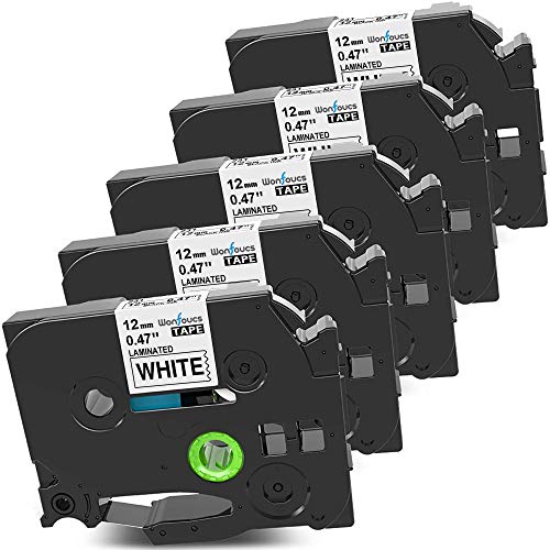 6 White + 5 Multicolor Label Maker Tape Replacement for Brother 12mm 0.47 Laminated TZ Tape