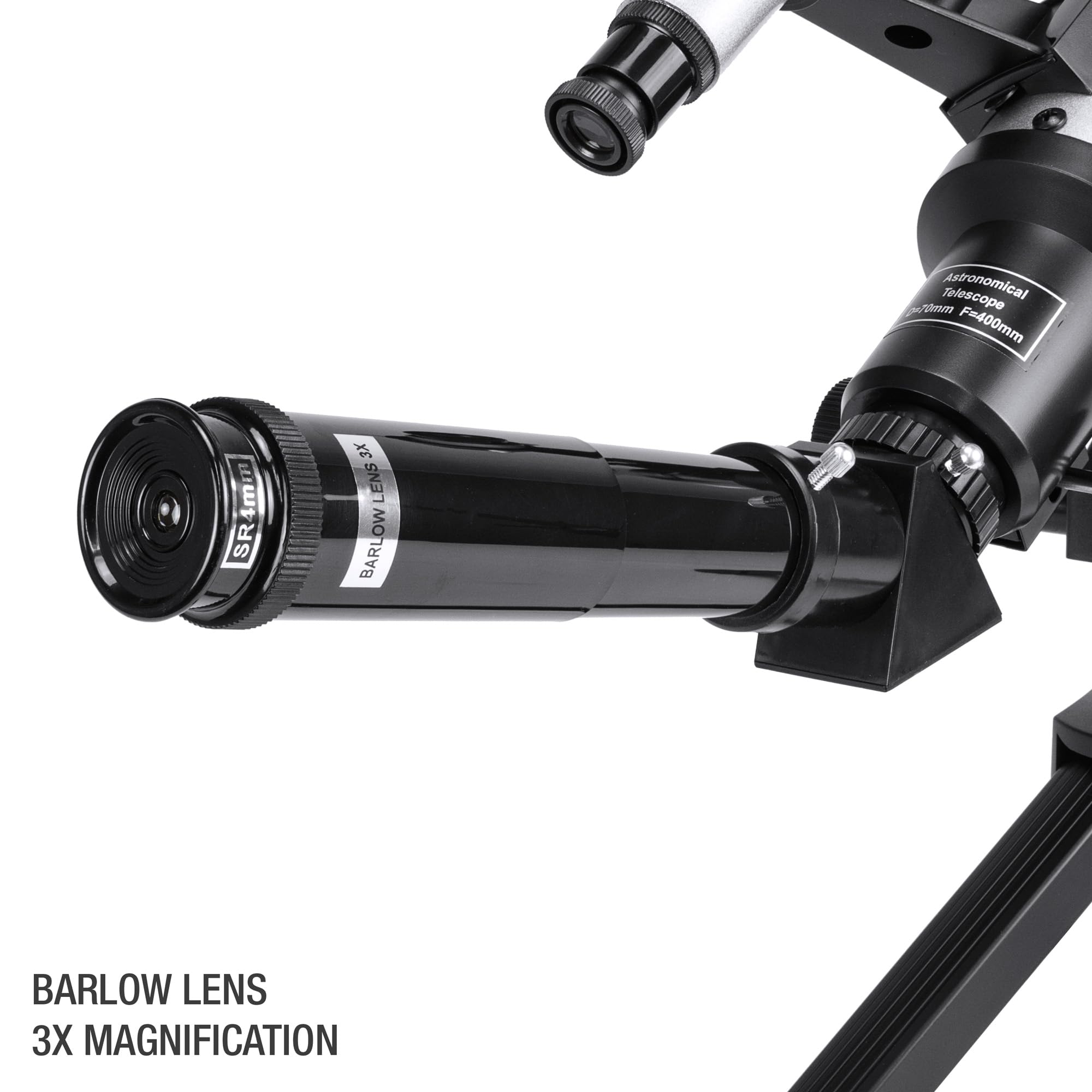 BARSKA Starwatcher 400x70mm Refractor Telescope w/ Tabletop Tripod & Carry Case