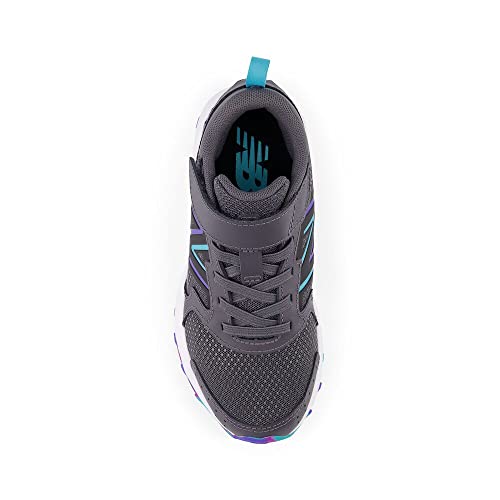 New Balance Fresh Foam 650 V1 Hook & Loop Running Shoe, Magnet/Electric Indigo/Cosmic Rose, 2 US Unisex Little Kid