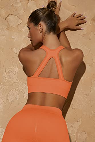 WANLISS Summer Plus Workout Sets for Women 2 Piece Seamless Ribbed Crop Tank High Waist Shorts Casual Yoga Outfits