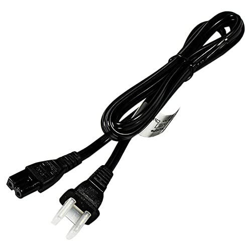 HQRP AC Power Cord Compatible with Brother ES2400 ES2410 ES2420 EX-660 HS1000 PC2300 PC2500 PC3000 PC6000 XR9000 HS3000 SQ9000 Sewing Machine Mains Cable, Black