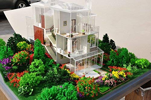 29pcs Mixed Model Trees, 1.5-4.8 inch(4-12 cm), OrgMemory Fruit Trees, Ho Scale Trees, Model Train Scenery, Architecture Trees, Flower Trees with No Bases