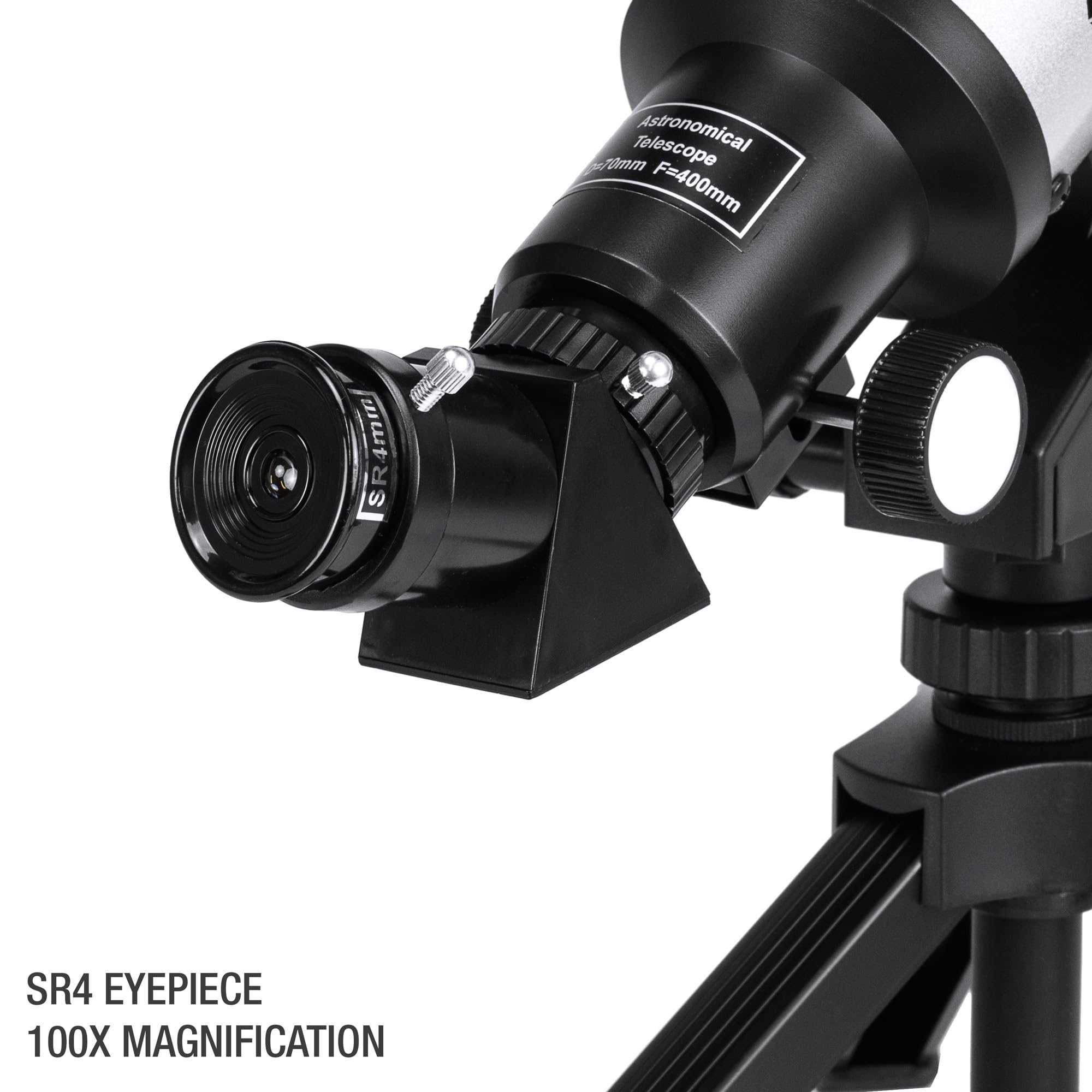 BARSKA Starwatcher 400x70mm Refractor Telescope w/ Tabletop Tripod & Carry Case