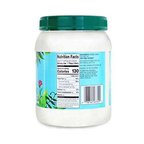 Member's Mark Organic Virgin Coconut Oil 56 oz. (pack of 3) A1