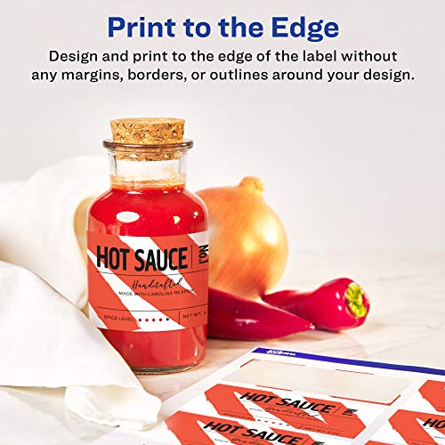 Avery Durable Waterproof Rectangle Labels with Sure Feed, 1.5" x 3.75", 1,000 Oil and Tear-Resistant Waterproof Labels, Print-to-The-Edge, Laser/Pigment-Based Inkjet Printable Labels