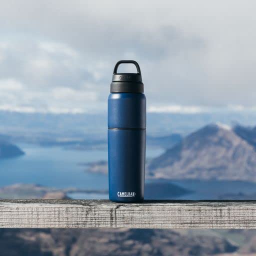 CamelBak MultiBev Water Bottle & Travel Cup β Vacuum Insulated Stainless Steel β Coastal/Lagoon β 17 oz bottle & 12 oz cup