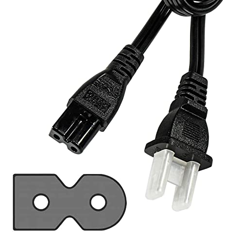 HQRP AC Power Cord Compatible with Brother ES2400 ES2410 ES2420 EX-660 HS1000 PC2300 PC2500 PC3000 PC6000 XR9000 HS3000 SQ9000 Sewing Machine Mains Cable, Black
