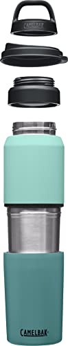 CamelBak MultiBev Water Bottle & Travel Cup β Vacuum Insulated Stainless Steel β Coastal/Lagoon β 17 oz bottle & 12 oz cup