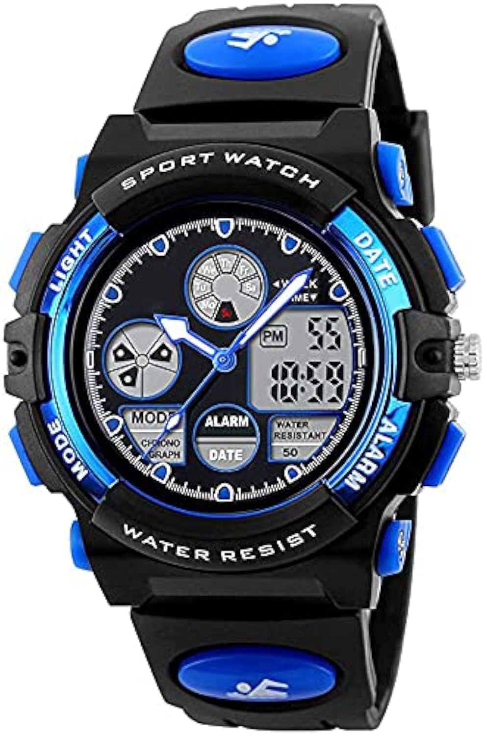 PASNEW Watch,Watches,LED Alarm Calendar Outdoors Watch,Sports Waterproof Watch,Watches with Luminous Dials