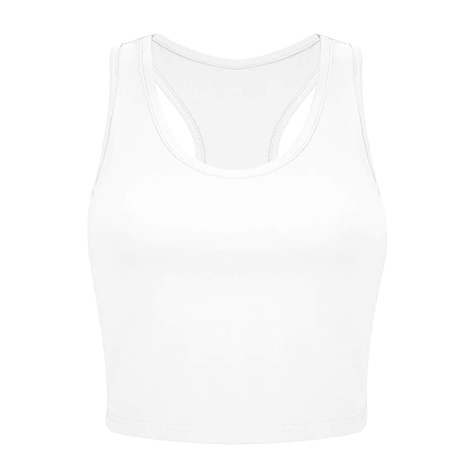 Aniywn Sleeveless Workout Tops for Women Racerback Cropped Tank Top Slim Fitted Exercise Yoga T-Shirts Gym Running Shirts