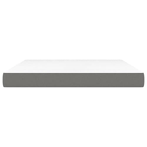 vidaXL Pocket Spring Bed Mattress Dark Gray 76"x79.9"x7.9" King Fabric