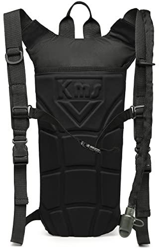 AIMILL Tactical Molle Hydration Pack Bag Water Camel Backpack Reservoir Carrier Daypack,Tactical Hydration Backpack Molle 3L With Bladder For Men, BPA Free For Camping Climbing(Black#2,3l)