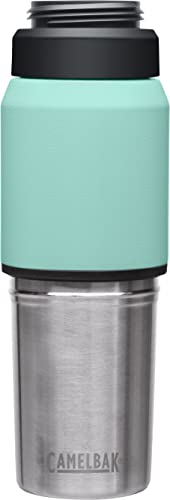 CamelBak MultiBev Water Bottle & Travel Cup β Vacuum Insulated Stainless Steel β Coastal/Lagoon β 17 oz bottle & 12 oz cup