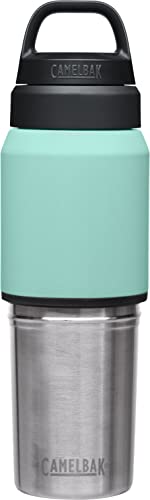 CamelBak MultiBev Water Bottle & Travel Cup β Vacuum Insulated Stainless Steel β Coastal/Lagoon β 17 oz bottle & 12 oz cup