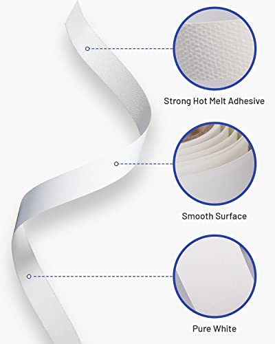 FAKILO Melamine Edge Banding White 3/4 inch x 25 ft Veneer Edging Easy Application Iron on Edge Banding Tape for Cabinet Plywood Repairs Furniture Restoration