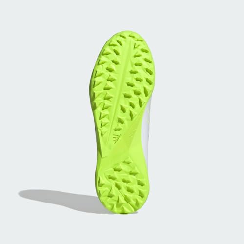 adidas Predator Accuracy.3 Turf Sneaker, White/Core Black/Lucid Lemon, 2 US Unisex Little Kid