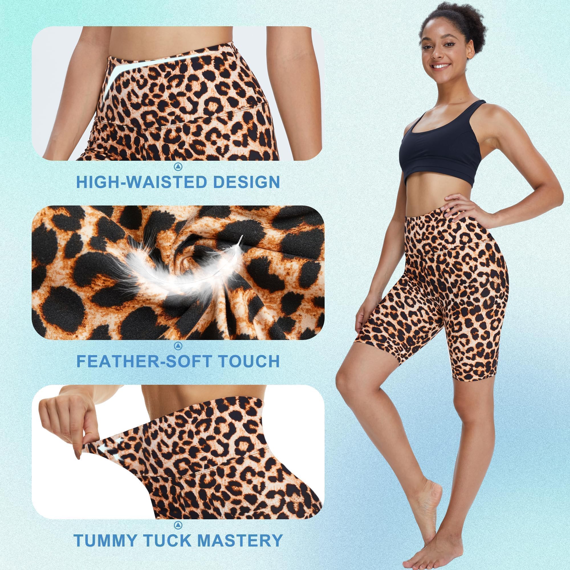 TNNZEET Biker Shorts Women - 8"/5"/3" High Waisted Tummy Control Workout Gym Spandex Booty Yoga Volleyball Shorts