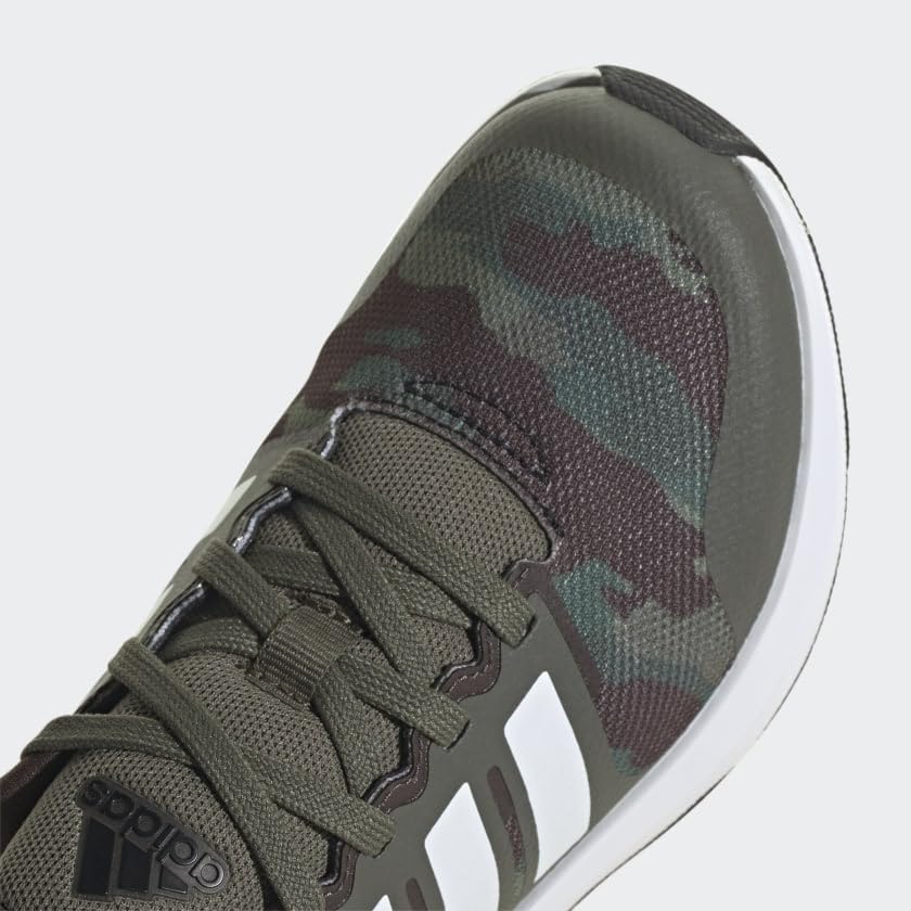 adidas Fortarun 2.0 Cloudfoam Sport Running Sneaker, Olive Strata/White/Black, 11 US Unisex Little Kid