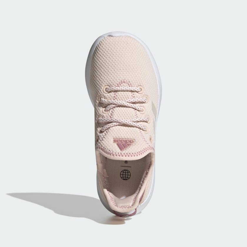 adidas Cloudfoam Pure Sportswear Sneaker, Wonder Quartz/Zero Metallic/Wonder Orchid, 2 US Unisex Little Kid