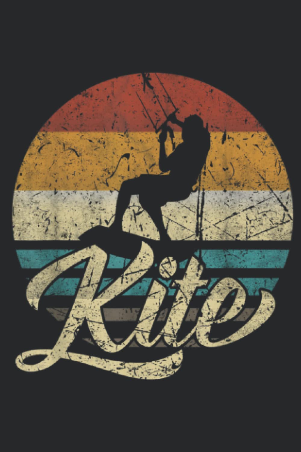 Kite Kiteboarding Kitesurfing Surf retro gift Pretty: Lined Journal Notebook To Do Schedule, Medium 6x9 Inches, 100 Pages, Printed Cover