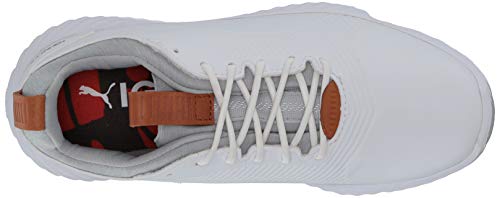 Puma Golf Unisex-Kid's Ignite Pwradapt 2.0 Golf Shoe, Puma White-Puma White, 2 M US Little Kid
