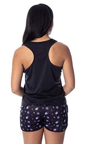 Disney Villains Women's Evil Queen Not Impressed Tank Top and Shorts Loungewear Pajama Set (2X-Large) Black