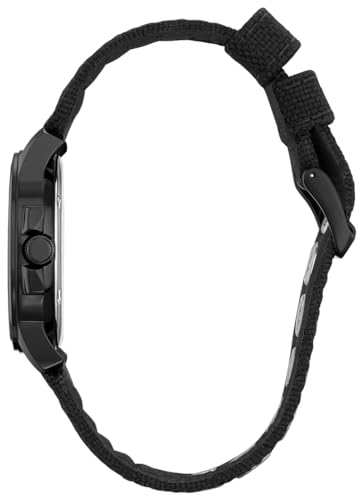 Citizen Men's Eco-Drive Weekender Garrison Field Watch in Black IP Stainless Steel with Black Nylon strap, Black Dial (Model: BM8186-15E)